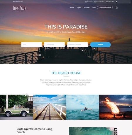 Best Hotel + Vacation Rental WordPress Theme - Bellevue Theme